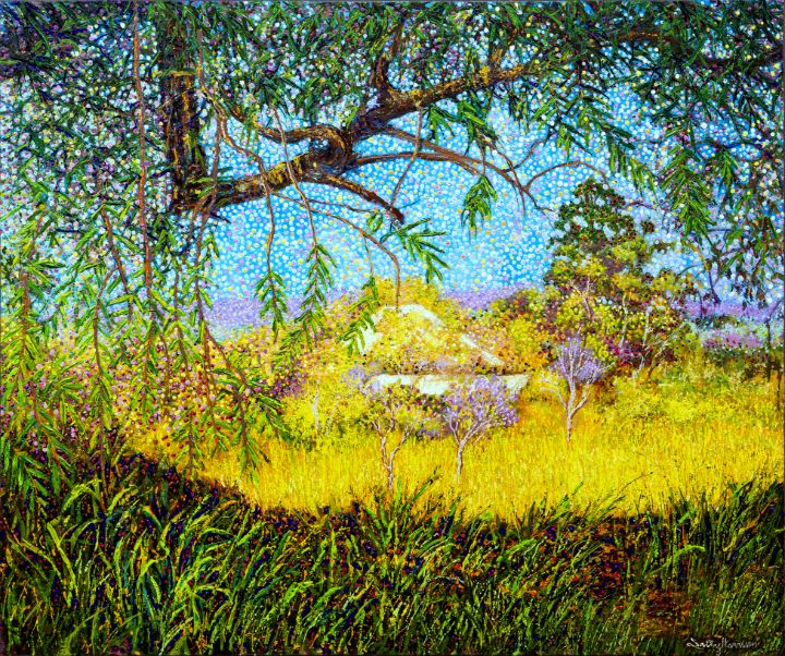 THROUGH THE PEPPERINA TREE - Sally Harrison's Dot Paintings - Paintings ...