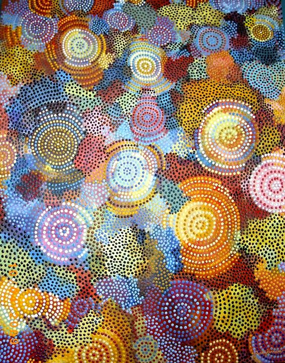 MY FRIEND ROBIN & HUR/MY BARTER - Sally Harrison's Dot Paintings ...