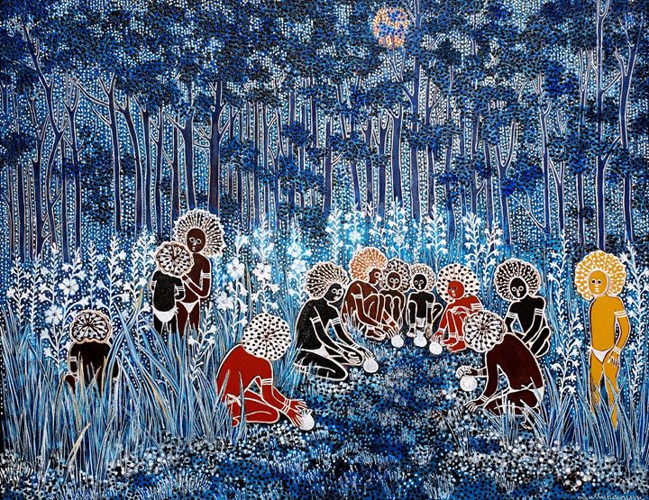 LATE NIGHT RENDEZVOUS - Sally Harrison's Dot Paintings - Paintings ...