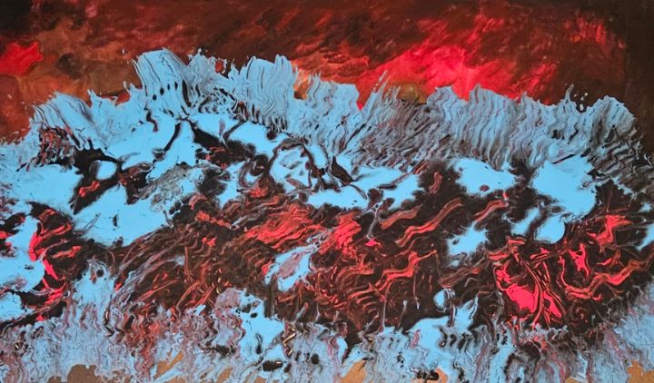 Blue flame - Muralist/Artist Adam Dwyer - Paintings & Prints, Abstract ...