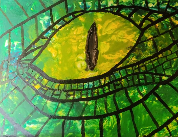 Green eyed dragon - Muralist/Artist Adam Dwyer - Paintings & Prints ...