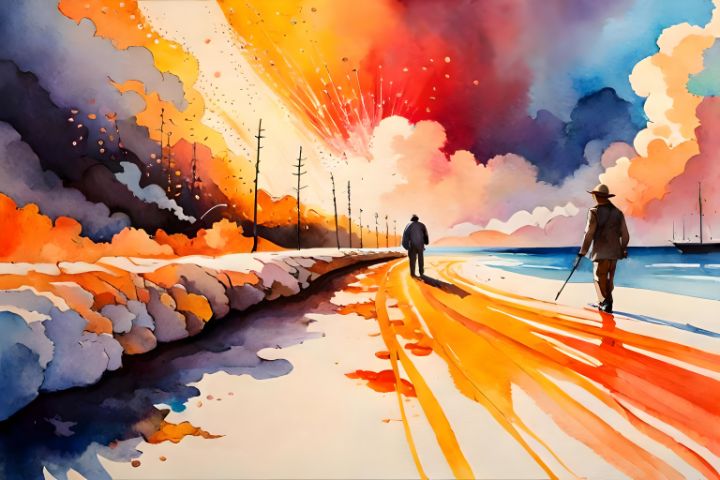 War Aftermath Watercolor Style - Asharibkhan789 - Digital Art & AI ...