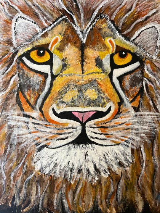 Abstract lion - Katy Fallows ADHD Art - Paintings & Prints, Animals ...