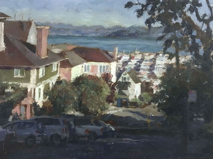 SF hill and city - Alinea Light - Paintings & Prints, Places & Travel ...