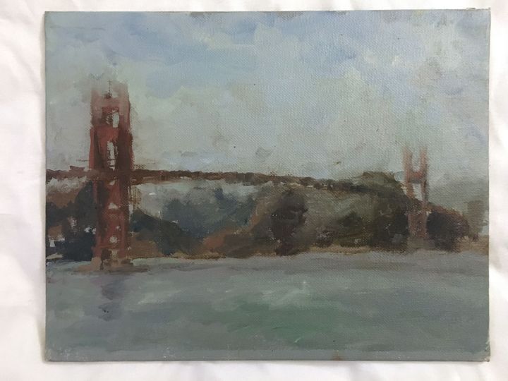 Moody Golden Gate Bridge - Alinea Light - Paintings & Prints, Places ...