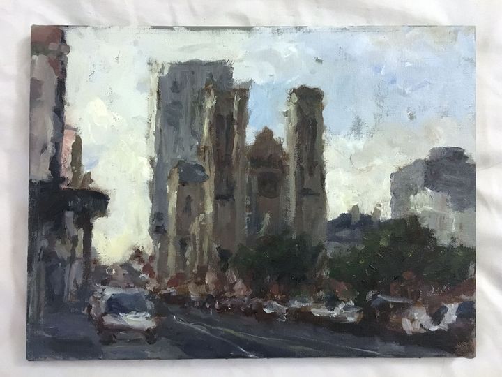 SF Grace Cathedral on a windy day - Alinea Light - Paintings & Prints ...