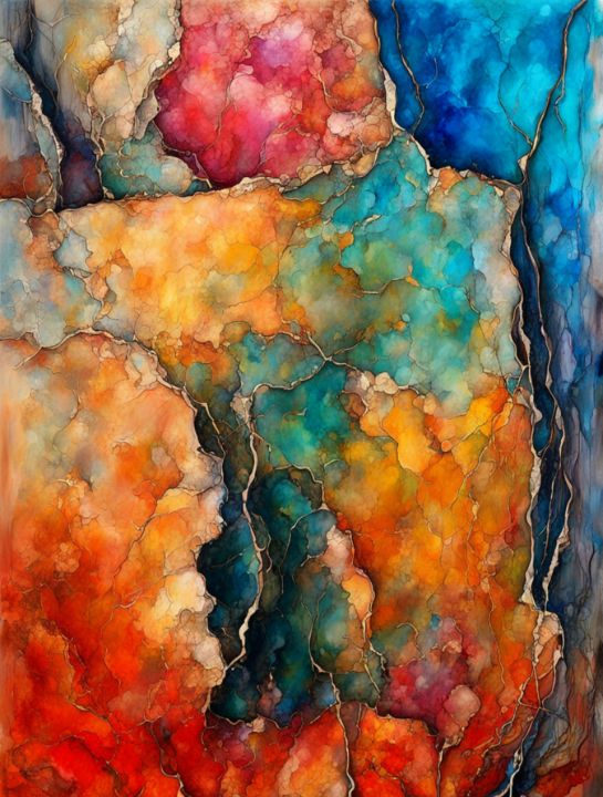 Abstract geological mixed media art - SadiArts - Digital Art & AI ...
