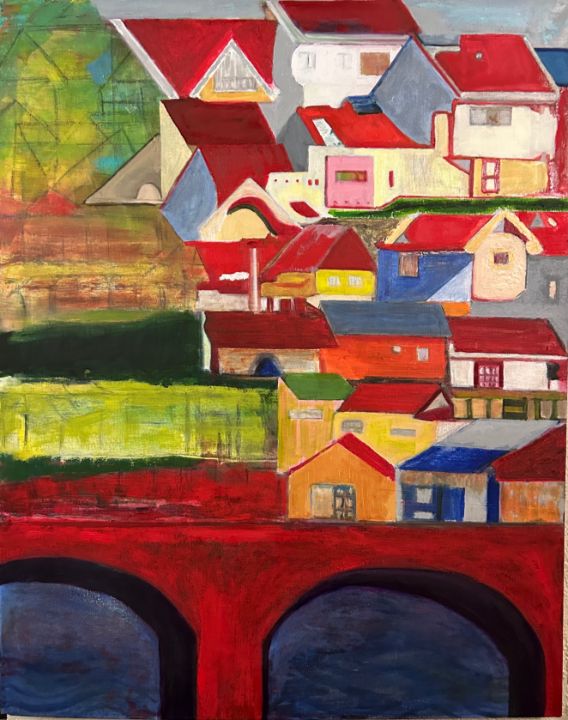 Cuenca Hillside - Laura Loomis - Paintings & Prints, Buildings ...