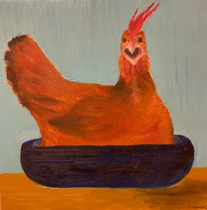 Chicken Surprise - Laura Loomis - Paintings & Prints, Animals, Birds ...