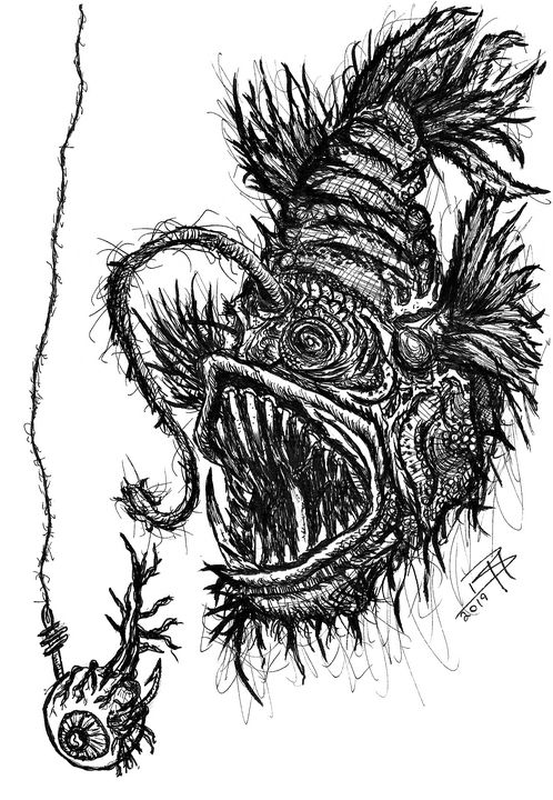 Zombie Angler Fish - Brendan Herlacher's Art - Drawings & Illustration ...