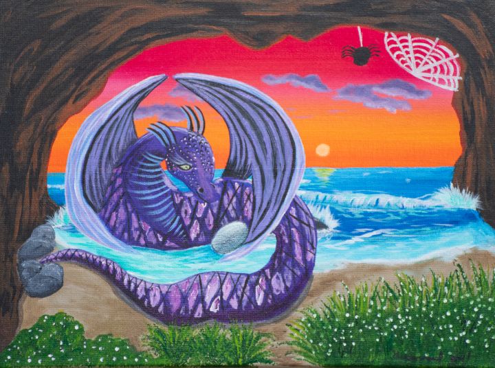 Nesting Dragon - Kussmaul Artistry - Paintings & Prints, Fantasy ...
