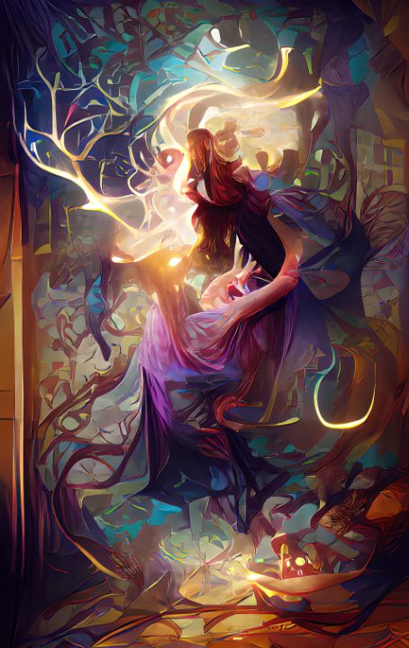 The Red-Haired Seeker - A Journey Of Fantasy - Digital Art & AI ...