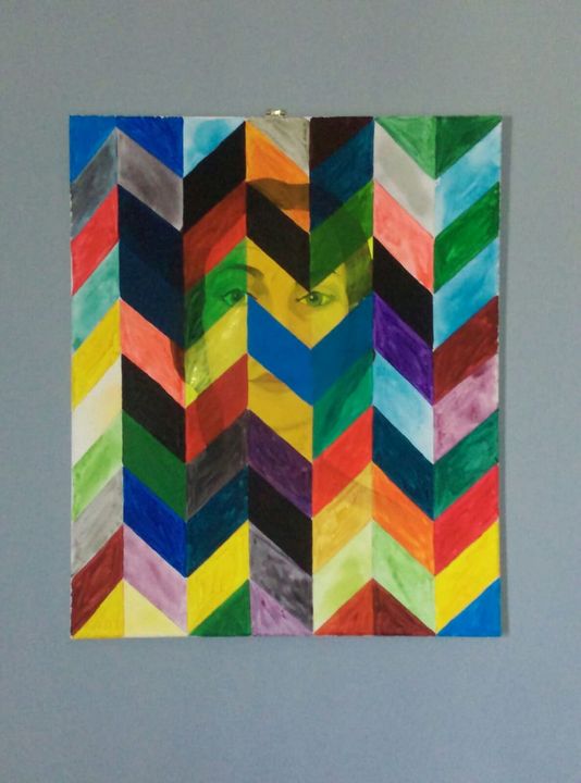Geo colour - Halimah O - Paintings & Prints, Abstract, Geometric - ArtPal