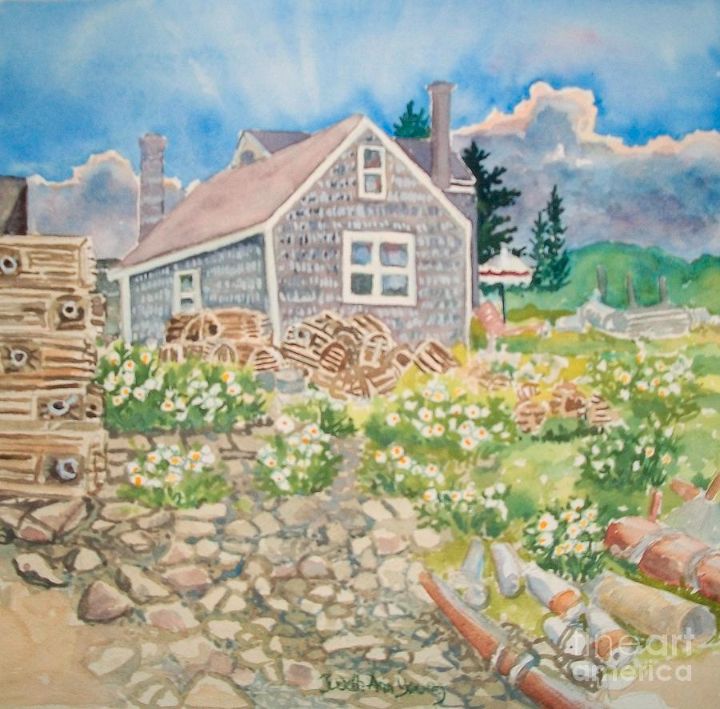 Fishing Shacks - Judith Young - Paintings & Prints, Landscapes & Nature ...