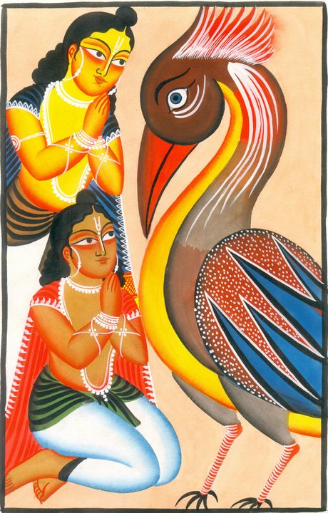 LORD RAMA AND JATAYU - CreativeIndia - Paintings & Prints, Fantasy ...