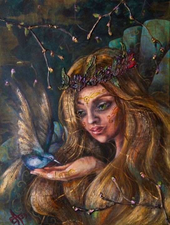 Spirit of Spring - elenaadamart - Paintings & Prints, Fantasy ...
