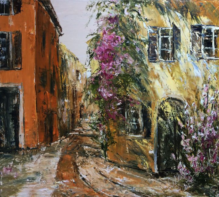 Summer, city and flowers - ArtGalleryRonikier - Paintings & Prints ...