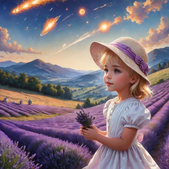 Lavender little girl - Mr Rea - Digital Art & AI, Childrens Art, Other ...