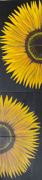 Acrylic Painted 4pc Sunflower Art - Kinjal - Paintings & Prints ...