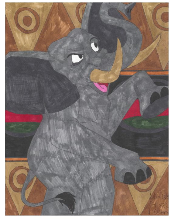 Tembo (African Elephant) - Julian "Cool Jules" Lester - Drawings ...