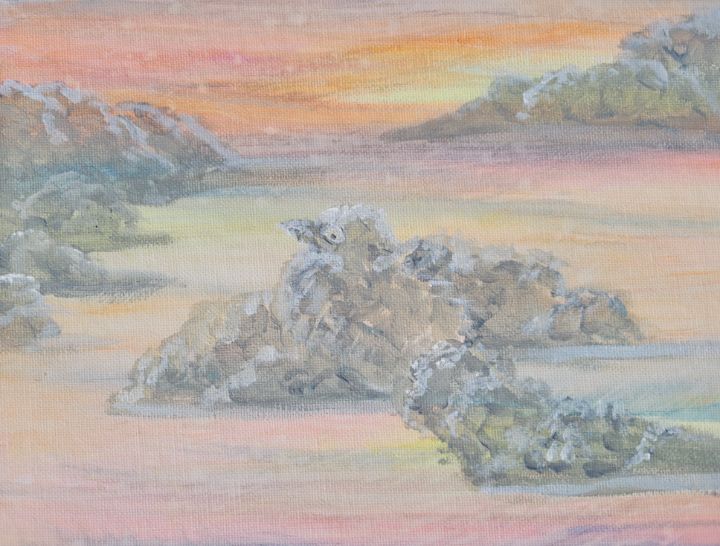 Cumulus Sunset - LYN - Paintings & Prints, Abstract, Color - ArtPal