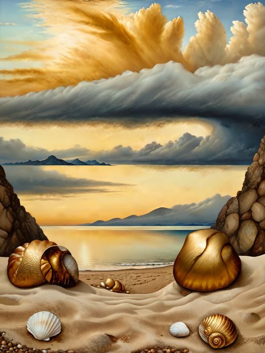 Golden Beach. - Alex Diadav (Alexander Spivak) - Digital Art & AI ...