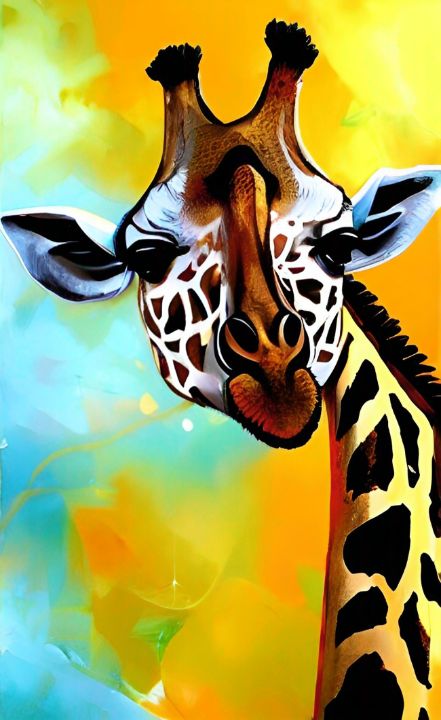 Giraffe - Gaspar Avila - Digital Art & AI, Animals, Birds, & Fish ...