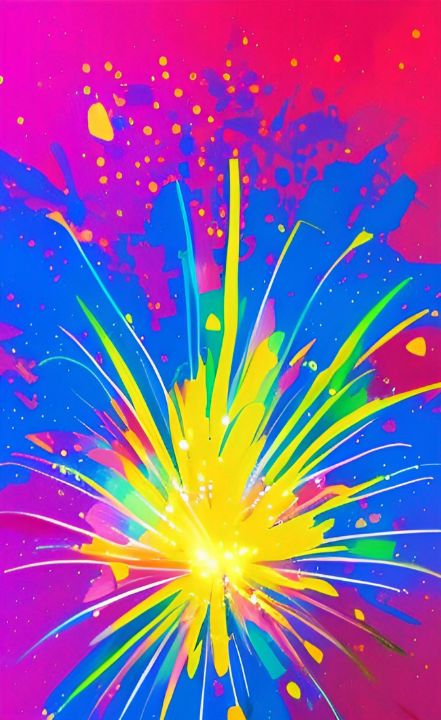 Color boom - Gaspar Avila - Digital Art & AI, Abstract, Color - ArtPal