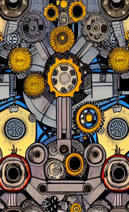 Abstract mechanism - Gaspar Avila - Digital Art & AI, Science ...