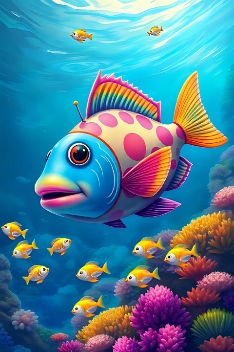 Cute tropical fish - Gaspar Avila - Digital Art & AI, Animals, Birds ...