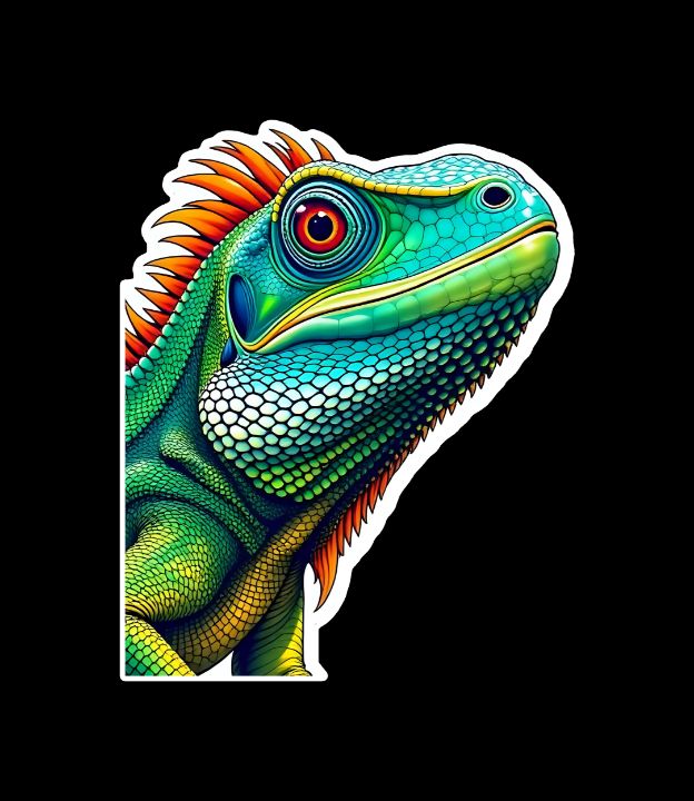 Iguana portrait - Gaspar Avila - Digital Art & AI, Animals, Birds ...
