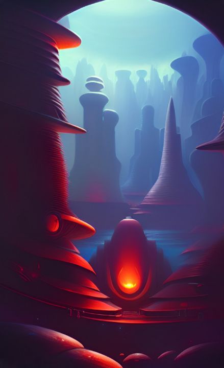 Alien planet landscape - Gaspar Avila - Digital Art, Fantasy ...