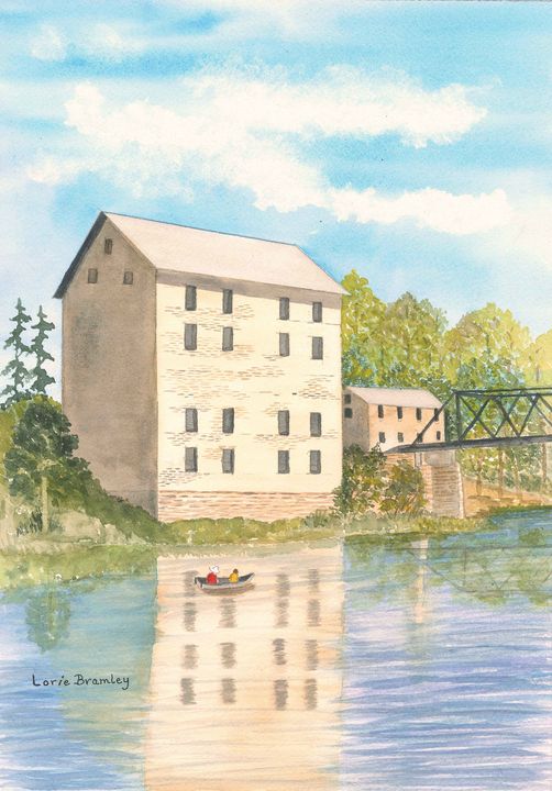 Motor Mill, Elkader, Iowa - Lorie Bramley - Paintings & Prints ...