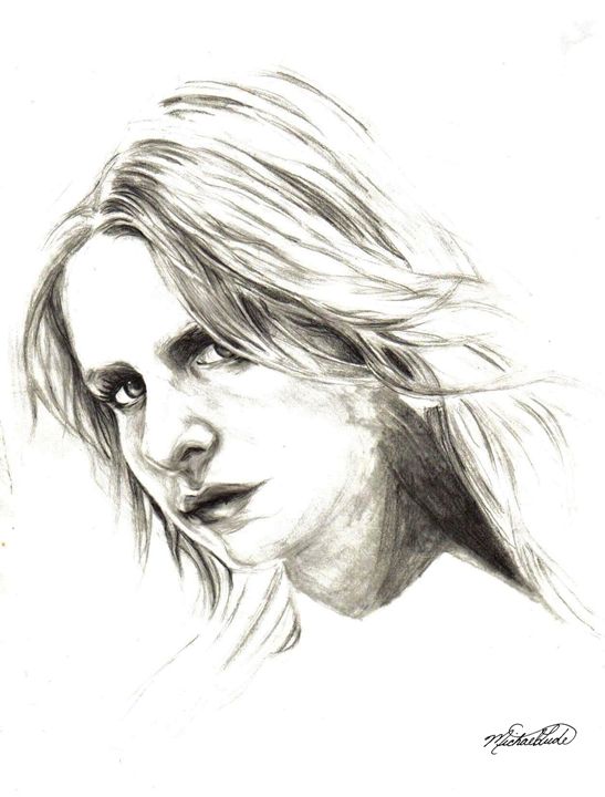 Buffy-Sarah Michelle Gellar 3 - Michael Lude - Drawings & Illustration ...