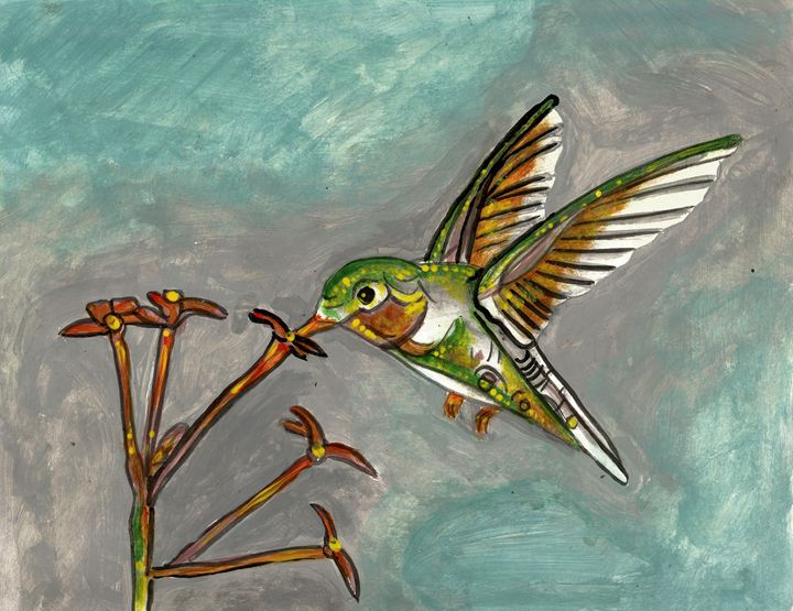 hummingbird - Americo Salazar - Paintings & Prints, Animals, Birds ...