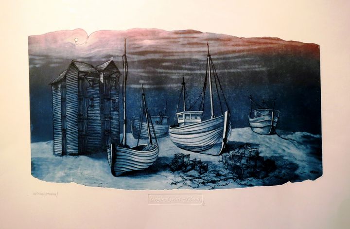 HASTINGS IN THE NIGHT - Olexa - Paintings & Prints, Landscapes & Nature ...