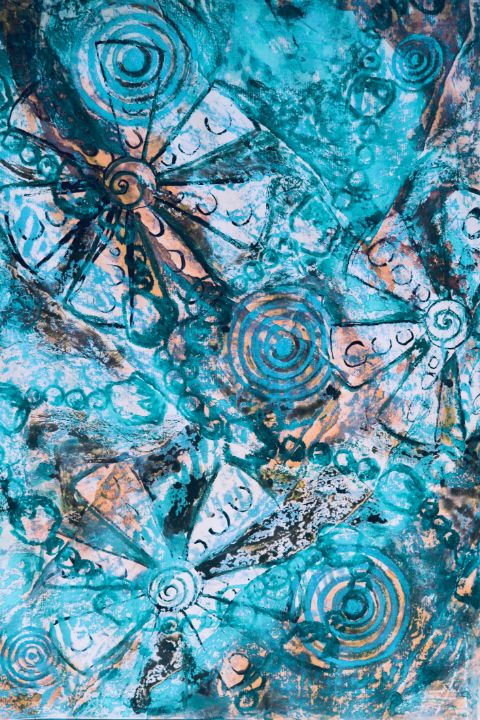Aqua Swirls | Turquoise Abstract Art - VariARTy Prints - Paintings ...