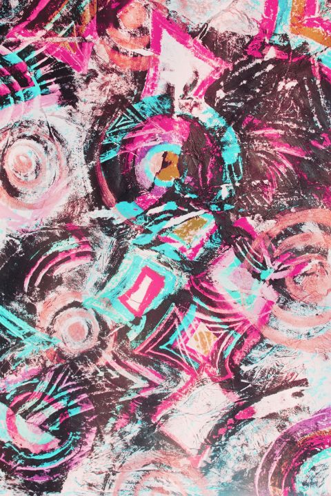 Jewelled | Pink & Turquoise Abstract - VariARTy Prints - Paintings ...