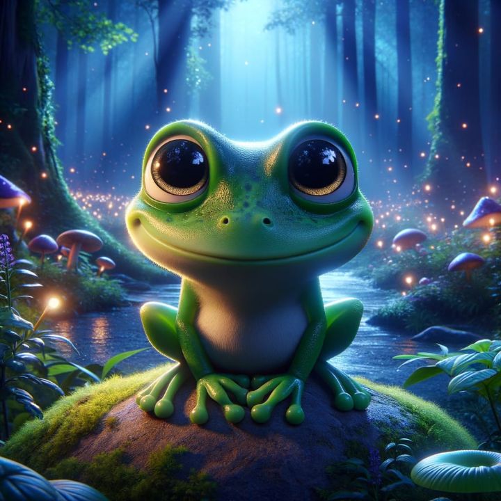 Dabbie the frog - Finn's Magical Forest - Digital Art & AI, Animals ...