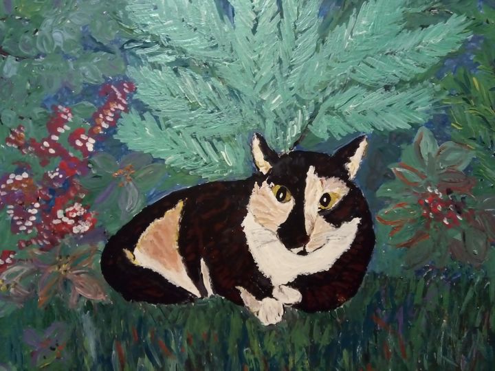 Shy Kitty - Williams - Paintings & Prints, Animals, Birds, & Fish, Cats ...