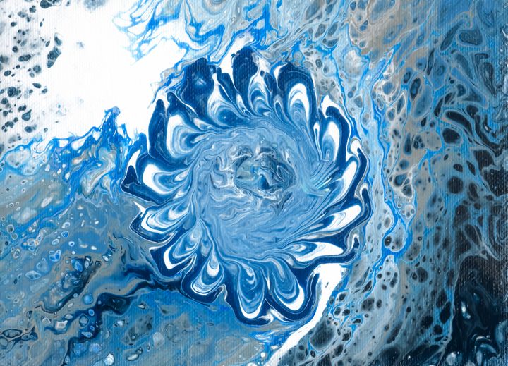 Abstract Blue Cyclone Waves - Twig Graphics - Paintings & Prints ...