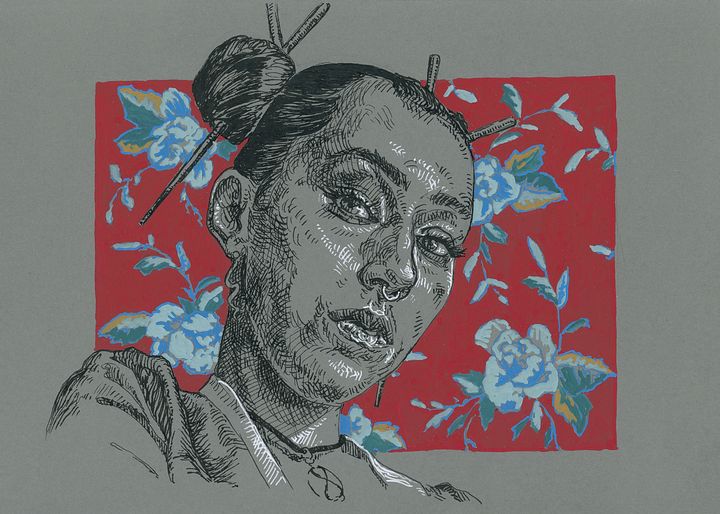 Alternative girl portrait - KatarzynaGagol - Paintings & Prints, People ...