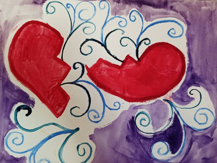 Crazy Hippie Heart Art - Paintings & Prints, Drawings & Illustration ...