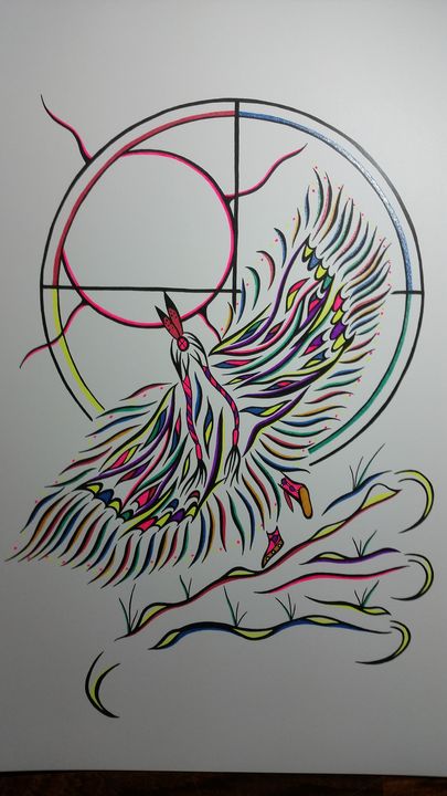 Butterfly dancer - Native art by Allan Joseph - Paintings & Prints ...