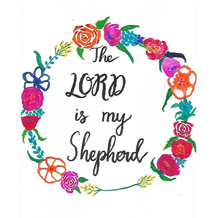 The LORD is my Shepherd - Christian Art by Sneha - Paintings & Prints ...