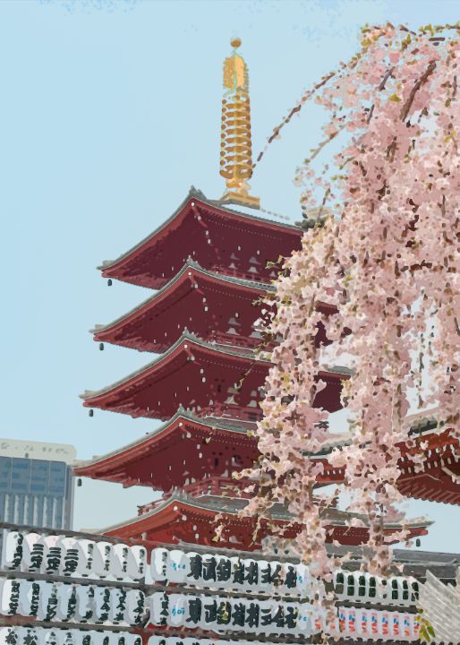 Sakura temple - Wildeology Art - Photography, Buildings & Architecture ...