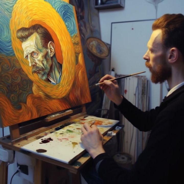 "The Artist's Reflection'' - Byron - Paintings & Prints, People ...