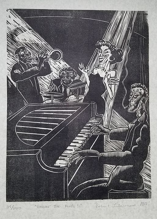 Singin' The Blues - Robert Lederman - Paintings & Prints, Entertainment ...
