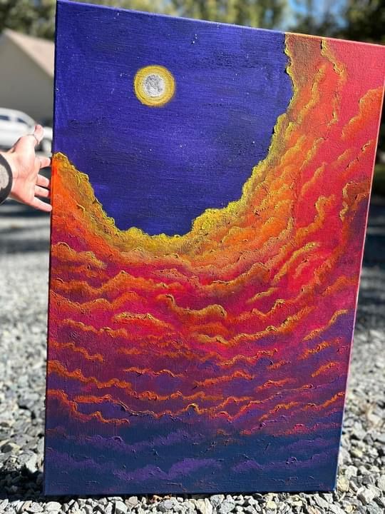 Celestial Sunset - Sarah - Paintings & Prints, Abstract, Landscape - ArtPal