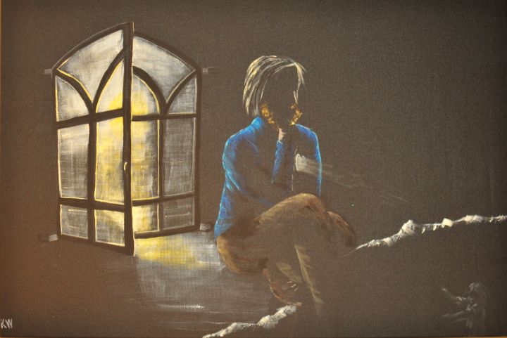 A Man and His Grief - Kris W - Paintings & Prints, People & Figures ...